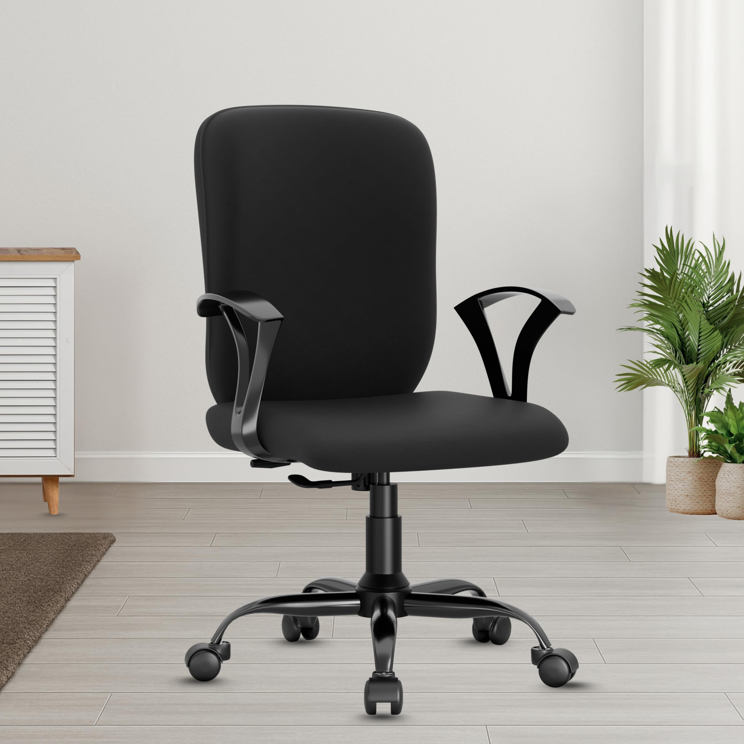 beAAtho Falcon Mid-Back Fabric Office Chair, Ergonomic Home Office Des